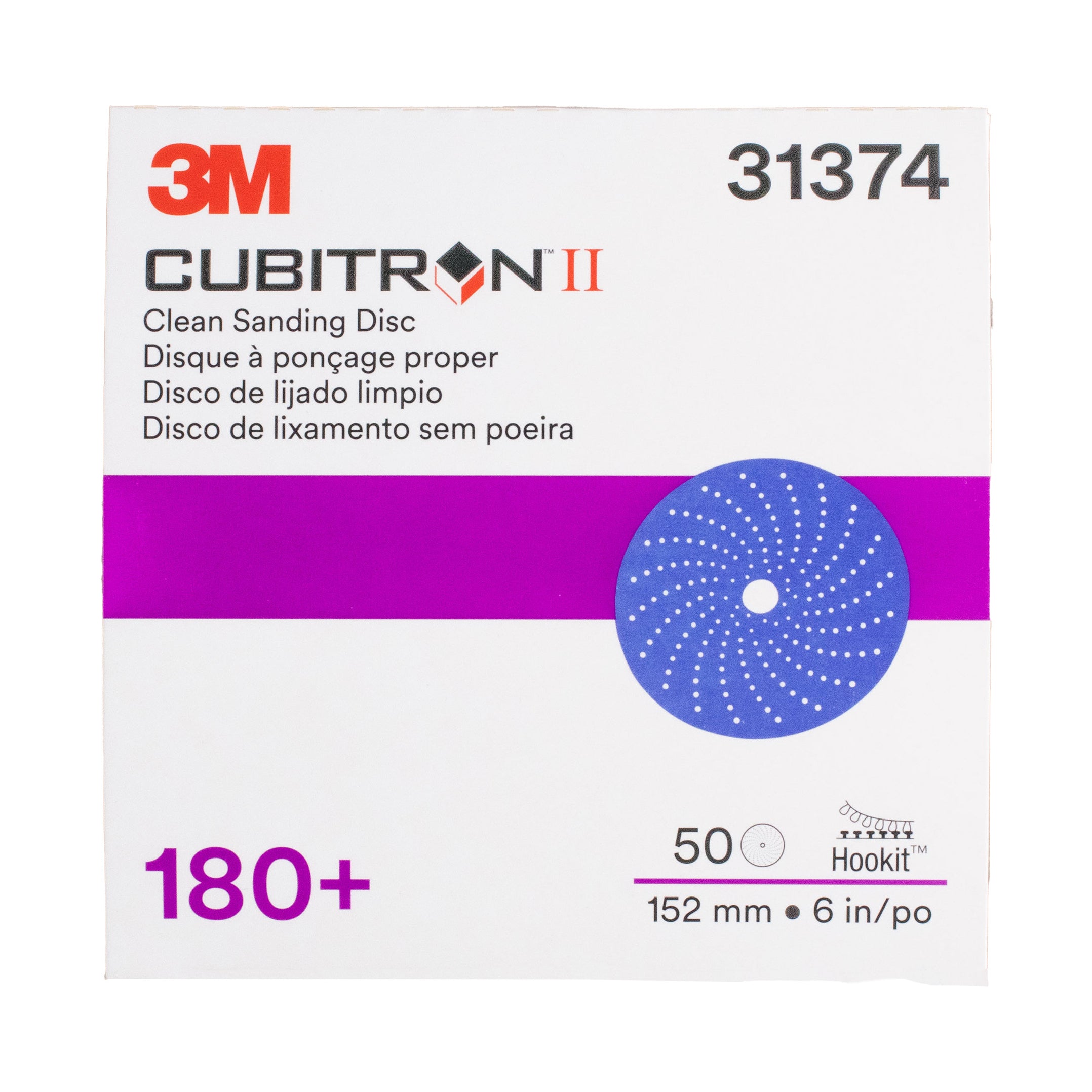 3M 31374 Cubitron II Hookit Clean 6in Sanding Abrasive Disc, 180+ grad — Painters Solutions