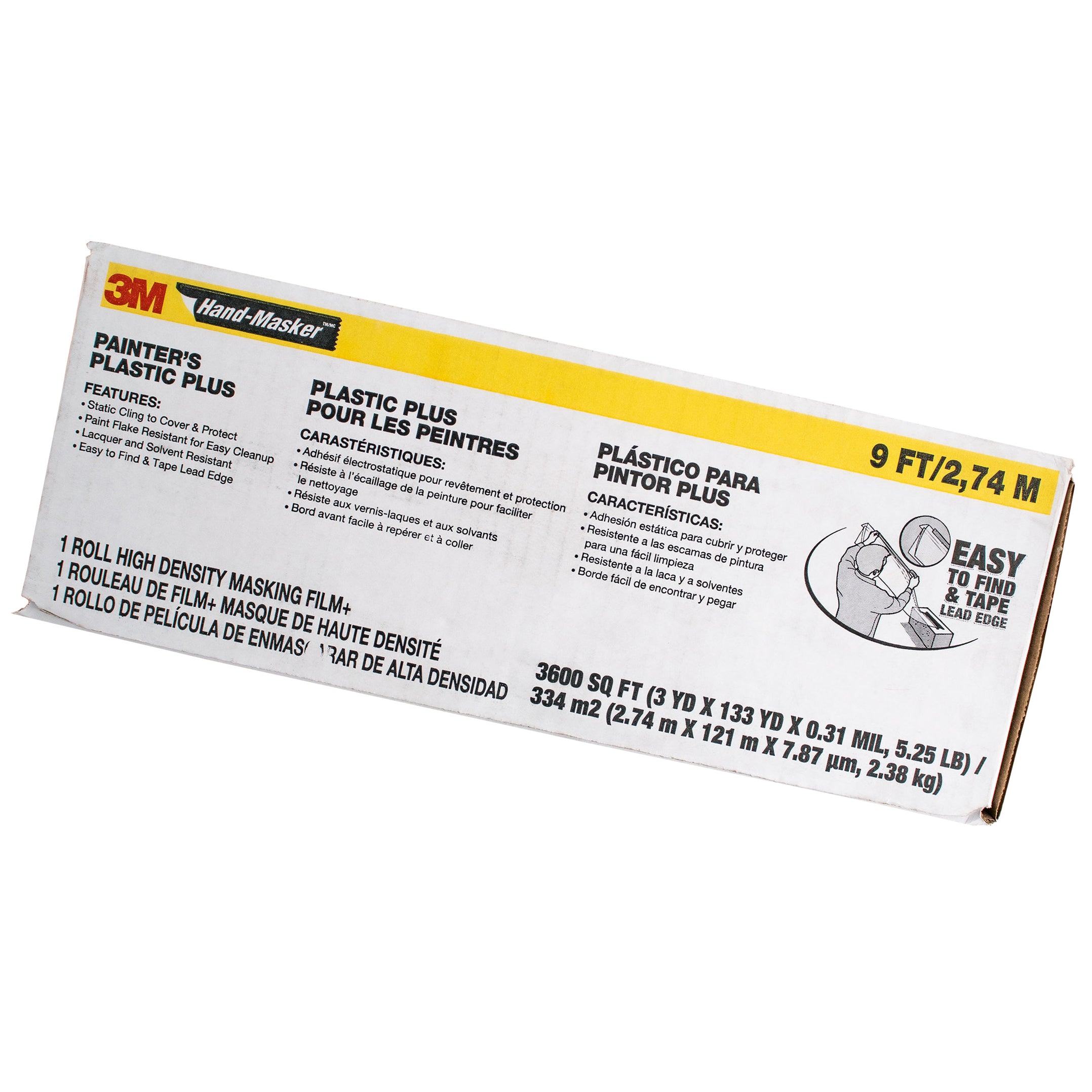 3M MFB-9 Hand-Masker Painter's Plastic, 9 ft x 400 ft x .31 mil ...