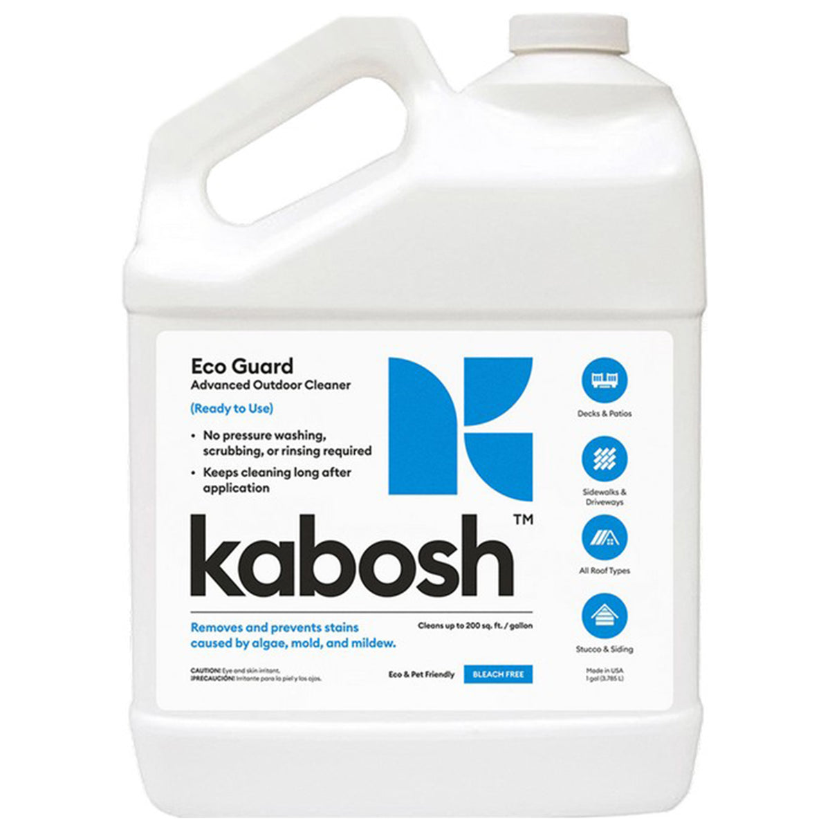 Kabosh 210-128 1gal Eco Guard Advanced Outdoor Cleaner - Ready to Use ...