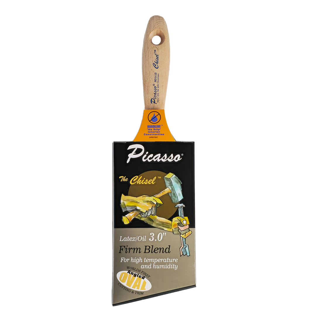 Proform PIC13-3.0 3" Chisel Picasso Oval Angled Brush with Beaver Tail ...