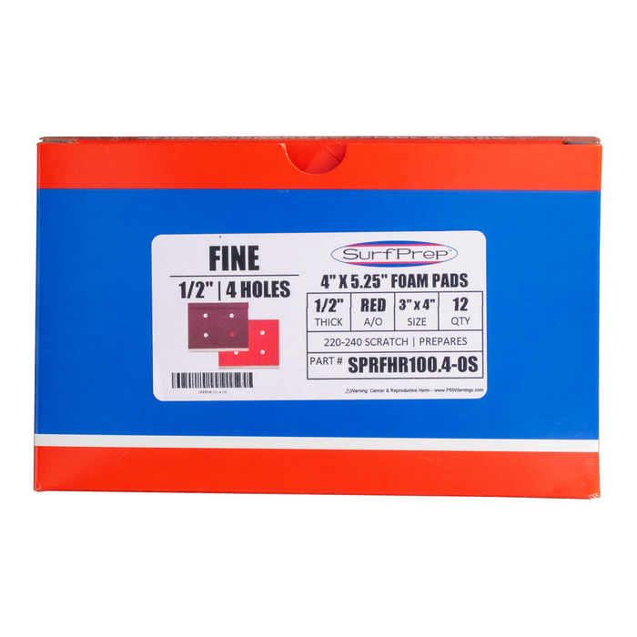 SurfPrep 4″ X 5.25″ Oversized Foam Pads 4 holes for Vacuum (Premium Re ...