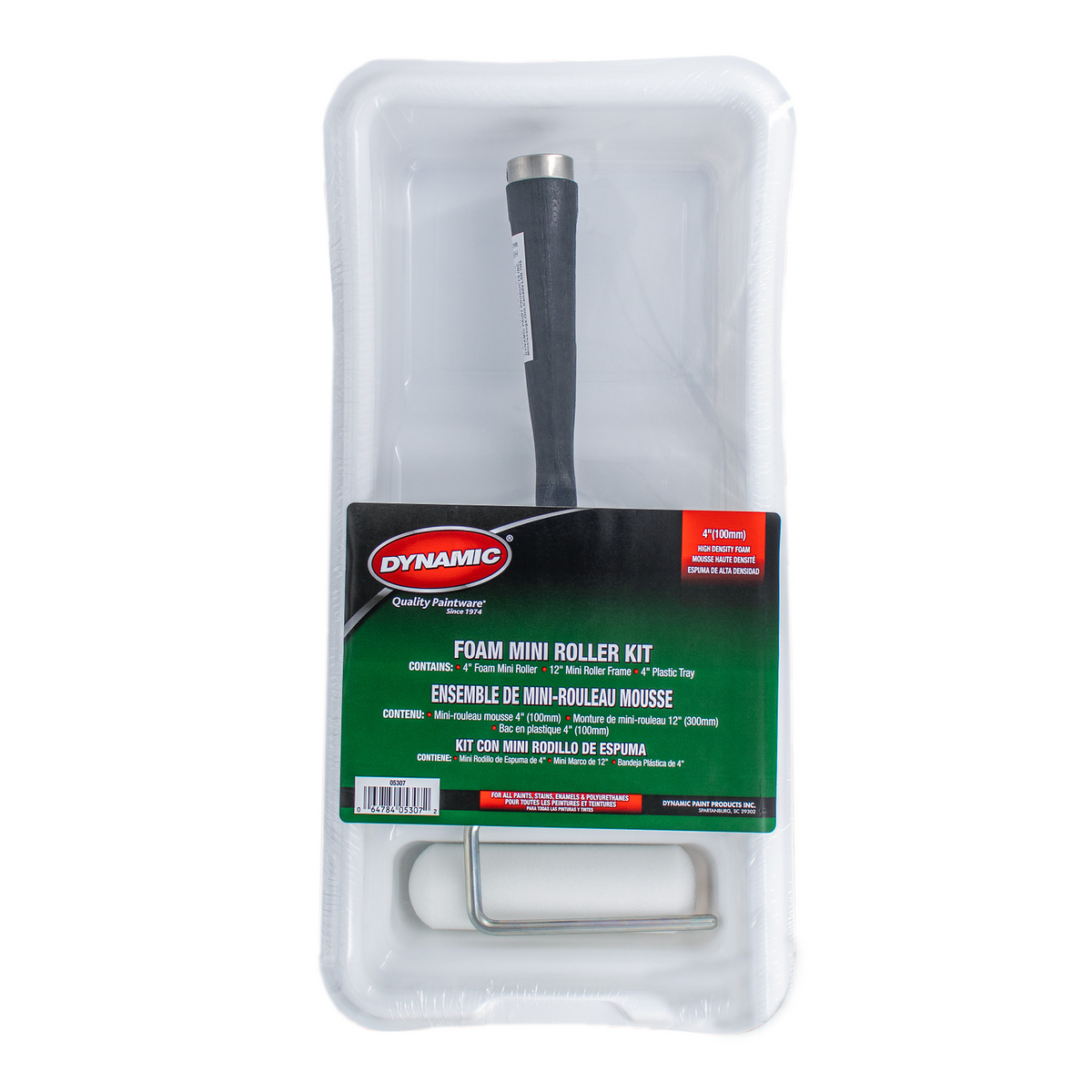 Dynamic 05307 4" (100mm) Foam Mini Roller Tray Kit — Painters Solutions