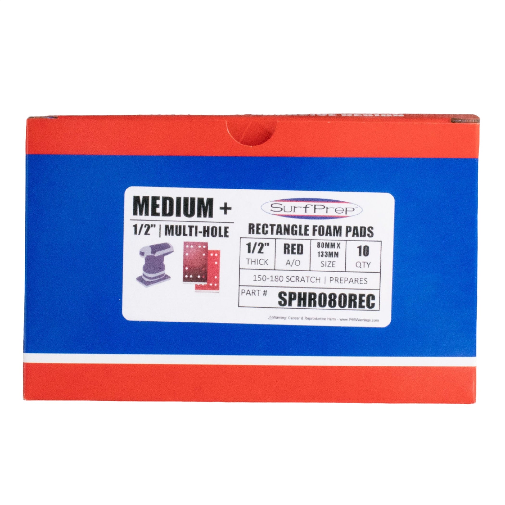 SurfPrep Rectangle Sander ProFoam Pads 1/2" for Mirka & Festool (10 PA ...